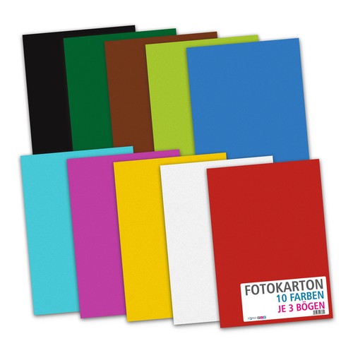 itenga Fotokarton A2 A3 A4 A5 A6 30 Blatt Bastel Zeichen Papier Ton ...