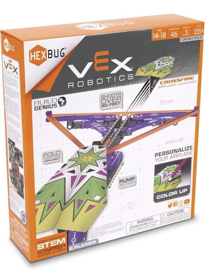 Hex Bug Vex Robotics Crossfire Airplane Launcher Stem Starter Pump | eBay