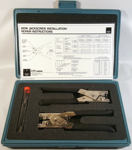 ITT CANNON MDM Micro-D Connector Jackscrew removal installation Crimper ...