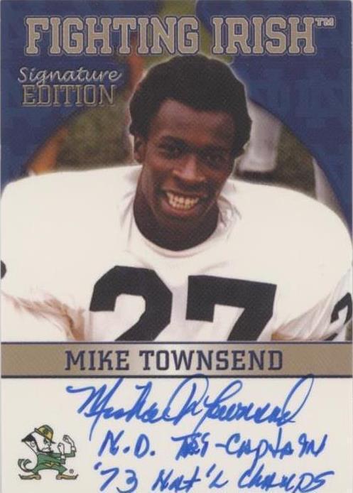2003 TK Legacy Notre Dame - Signature Edition Autographs Mike Townsend ...