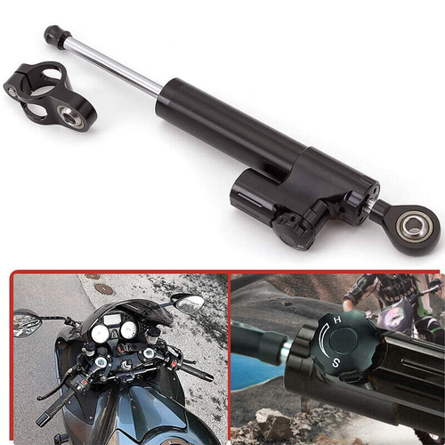 Black Adjustable CNC Steering Damper Stabilizer for Yamaha YZF R1 R6 ...
