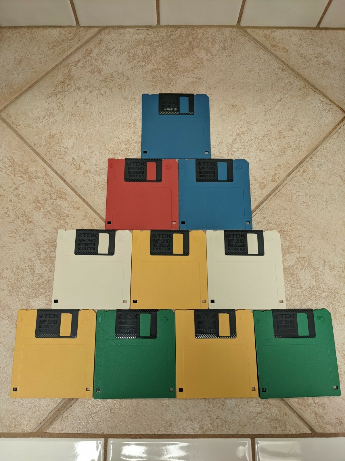 10 Disk TDK High Density 3.5" 1.44 MB Floppy Disks IBM DOS Formatted ...