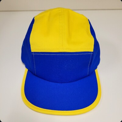 Baseball Yellow Blue Cap Adjustable Strap 100% Cotton | eBay