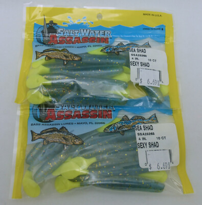Salt Water Assassin Sea Shad 4" Sexy Shad 2 packs of 10 SSA25263 | eBay