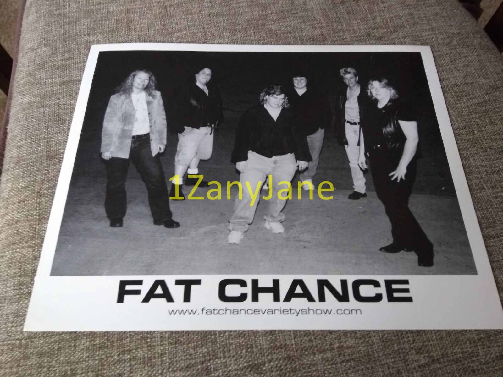 P931 Band 8x10 Press Photo PROMO MEDIA FAT CHANCE VARIETY SHOW 6 MAN ...