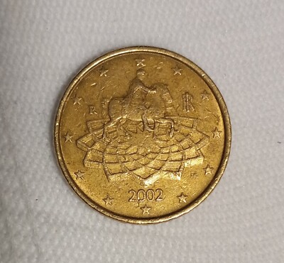 2002 Italy 50 cent Euro coin - 1st Map. Rare coin. | eBay