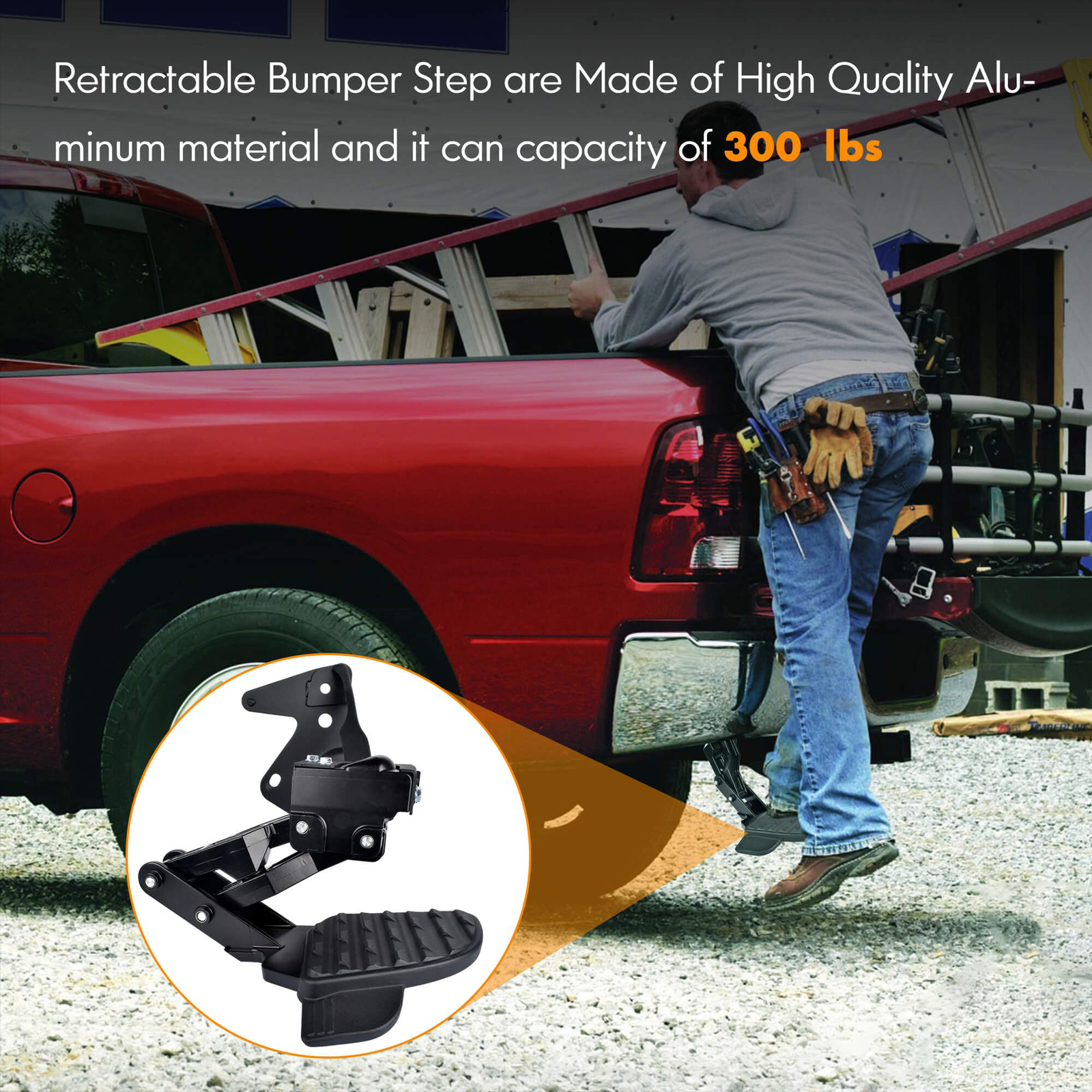 New Rear Bed Step Retractable Bumper Step RAM 1500 82215289AH 2019-2023 ...