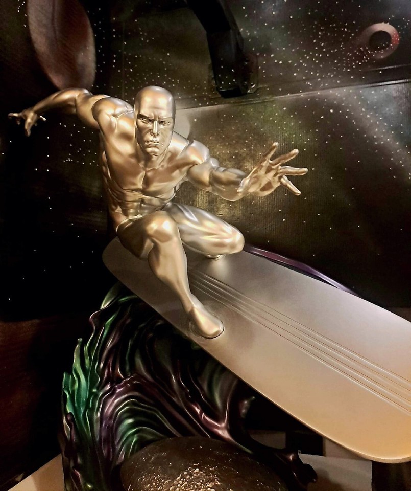 Custom Marvel 1/4 Silver Surfer Figure Statue Only 30 Made Caleb Nefzen ...