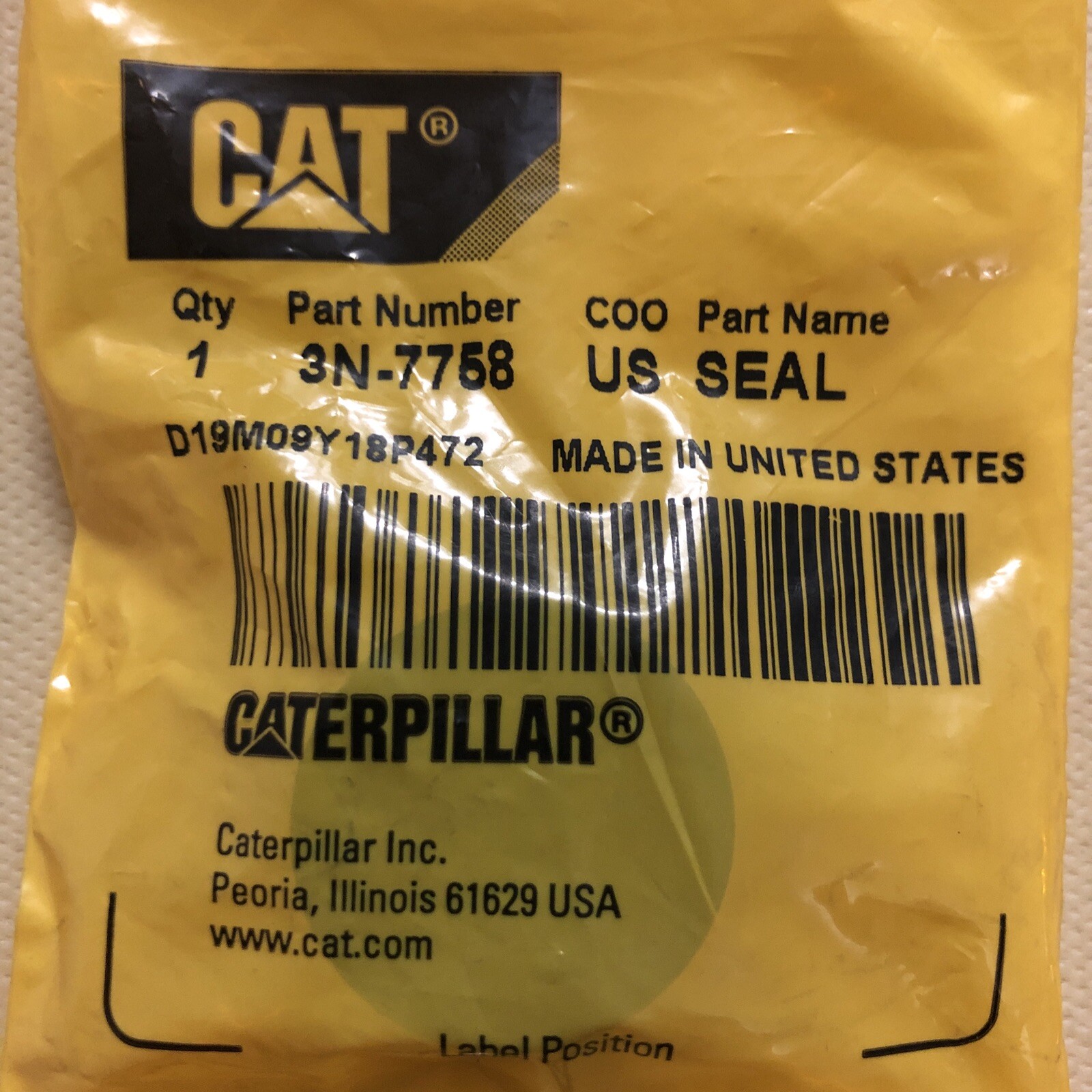 CAT 3N-7758 US Seal. Caterpillar | eBay