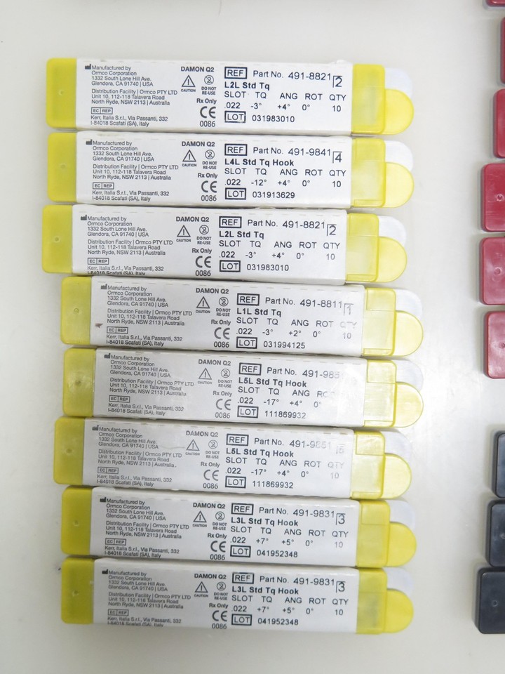 Ormco Damon Q2 .022 Roth Brackets – 37 Packungen – komplett – Self ...