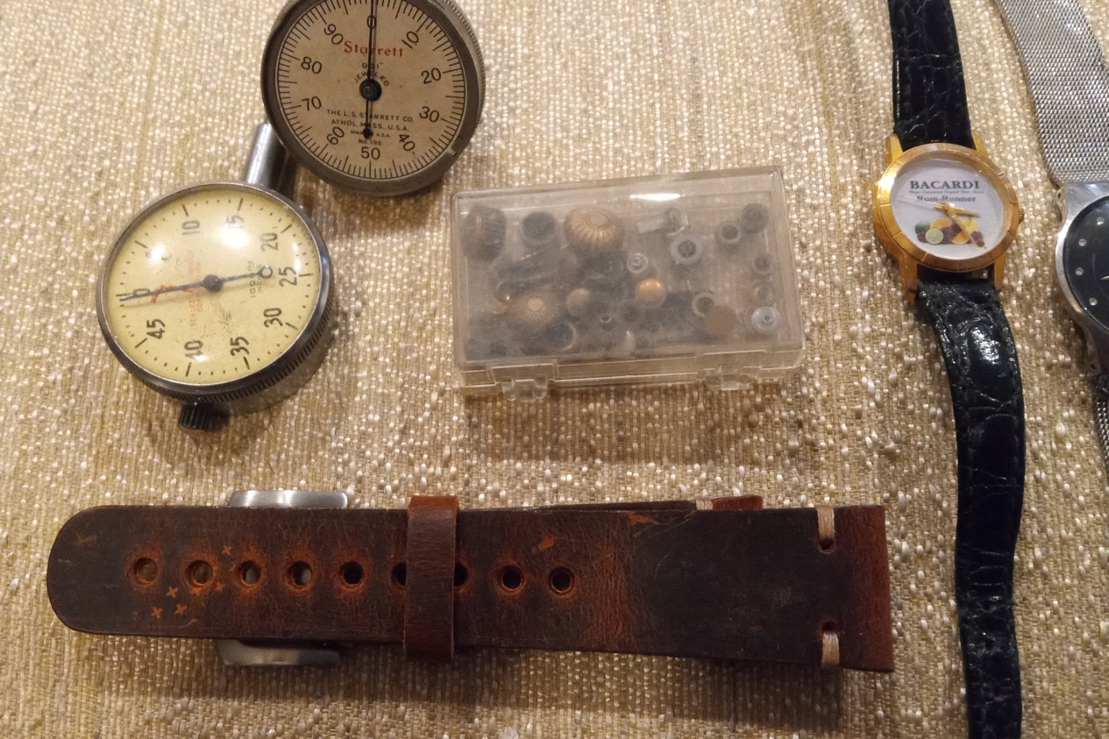 Vintage stop watches Skagen Denmark, Bacardi leather … - Gem