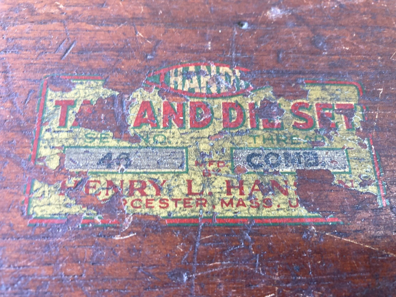 Handy Star Vintage Tap and Die Set Made in USA, Original Wooden Box ...