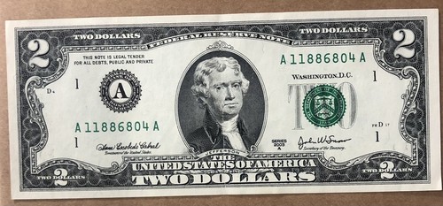$2 Two Dollar Bill Rare 2003A Series A A11886804A | eBay