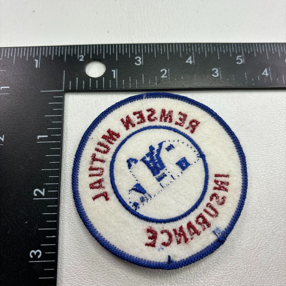 Vintage REMSEN MUTUAL INSURANCE Advertising Patch (Barn, Silo, Farm ...