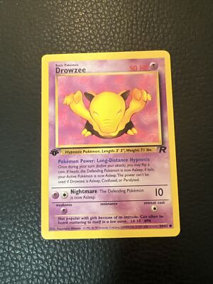 T1 Pokemon TCG 1st Edition Drowzee Vintage WOTC 54/82 Team Rocket 2000 ...