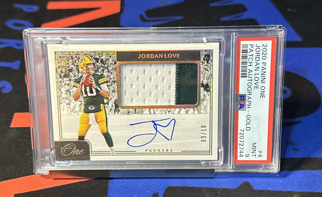 2020 Panini One Jordan Love Rookie Auto Patch /10 Green Bay Packers ...