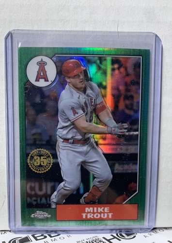 2022 Topps Chrome - 1987 Topps Baseball Mike Trout #87BC-1 Green ...
