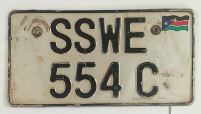 SOUTH SUDAN Motorcycle license plate AFRICA South Sudanese Extremely ...