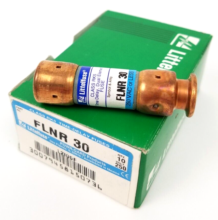 Lot of 10 FLNR-30 Littelfuse 30 Amp Fuse Class RK5 *Next Day Option ...