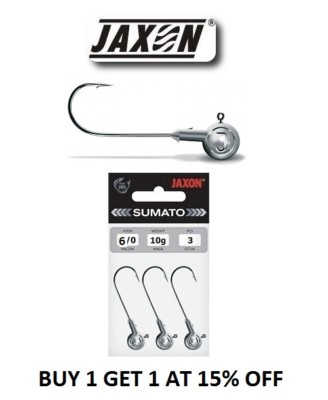 6/0 3PCS JIG HEAD JAXON SUMATO FISHING HOOK WEIGHT PREDATOR SOFT LURE ...