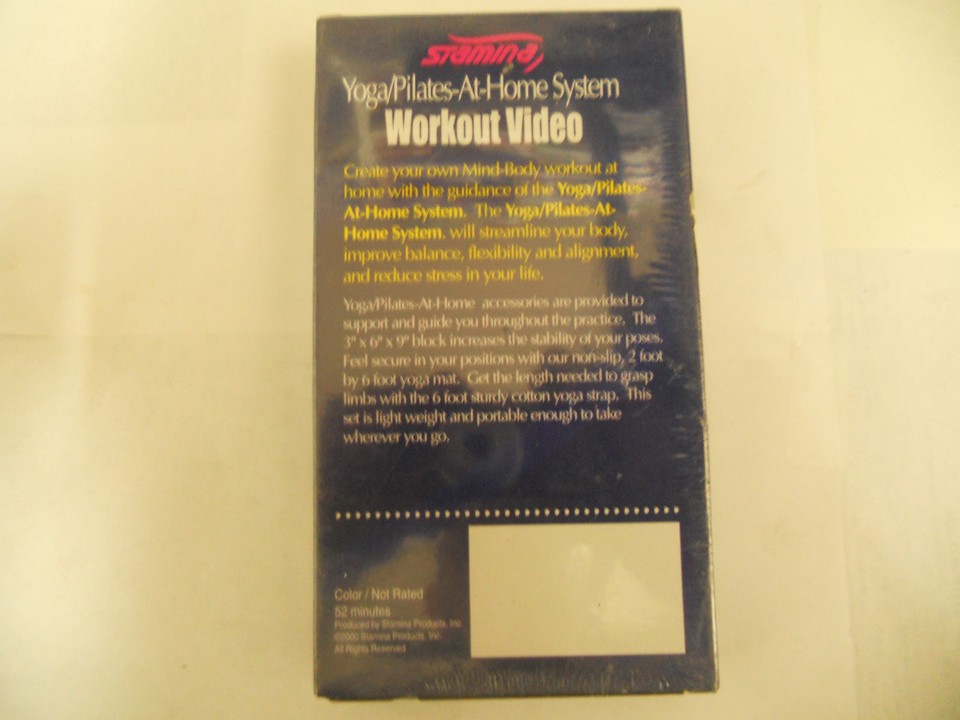 Stamina Yoga/Pilates -At-Home System Workout Video (2000) VHS body ...