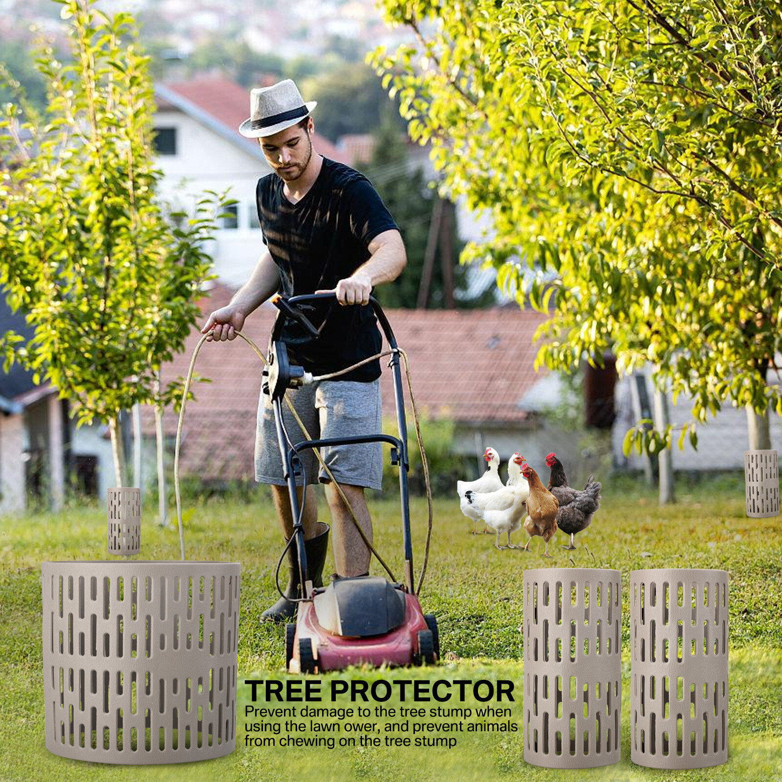 6x Plant Trunk Protectors Flexible Tree Guard Durable Stump Protection ...