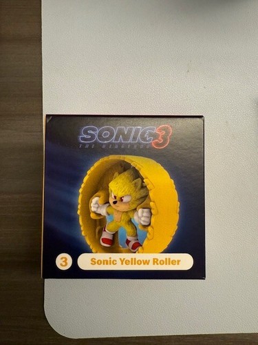 2025 McDonalds Sonic Yellow Roller Happy Meal #3 Toy Sonic 3 ...