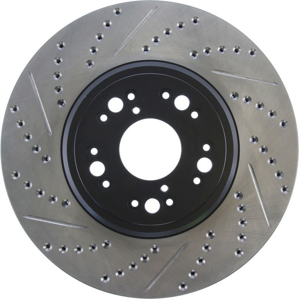 Disc Brake Rotor-Sport Cross-Drilled and Slotted Stoptech fits 95-00 ...