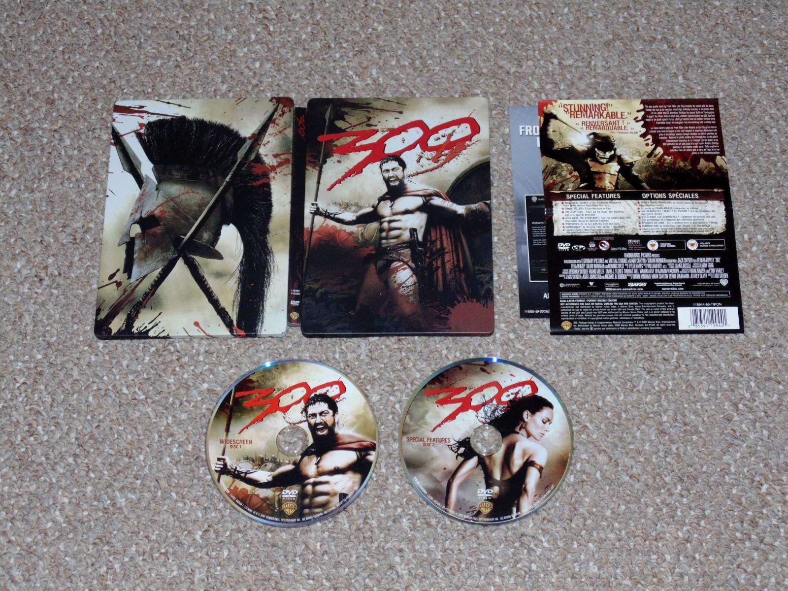 300 Canadian Steelbook DVD 2007 2-Disc Set Gerard Butler Lena Headey | eBay