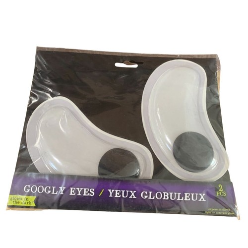 New Googly Eyes 2 Pack Glows in Dark half moon shaped | eBay