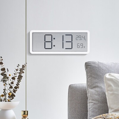 Large Digital LED Wall Clock Alarm Humidity Temperature Display Desktop ...
