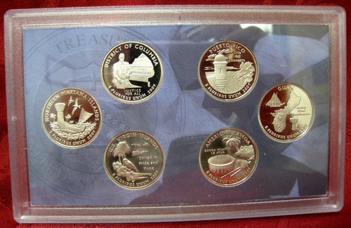 2009 PROOF QUARTER MINT SET DC & US TERRITORIES 6 COIN | eBay