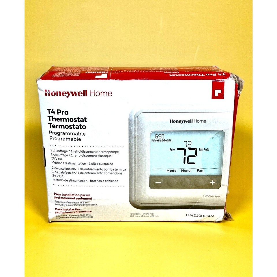 Honeywell T4 Pro Programmable Thermostat TH4110U2002 NEW (OPEN BOX) | eBay