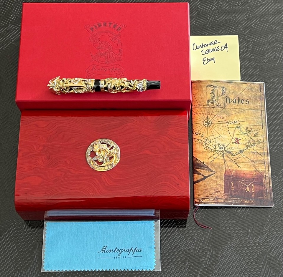 Montegrappa Pirates Fountain Pen 18K Gold $70K MSRP Ultra RARE 1 of 9 ...