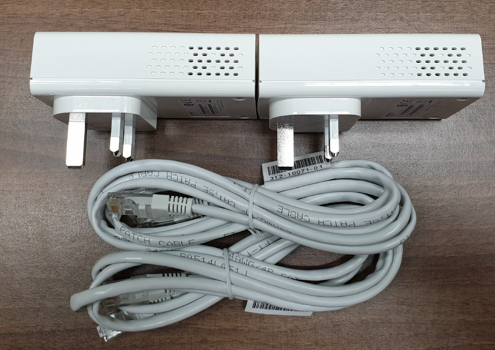 2 x Netgear PL1000 Powerline Adapters AV1000 PL1000-100UKS Gigabit ...