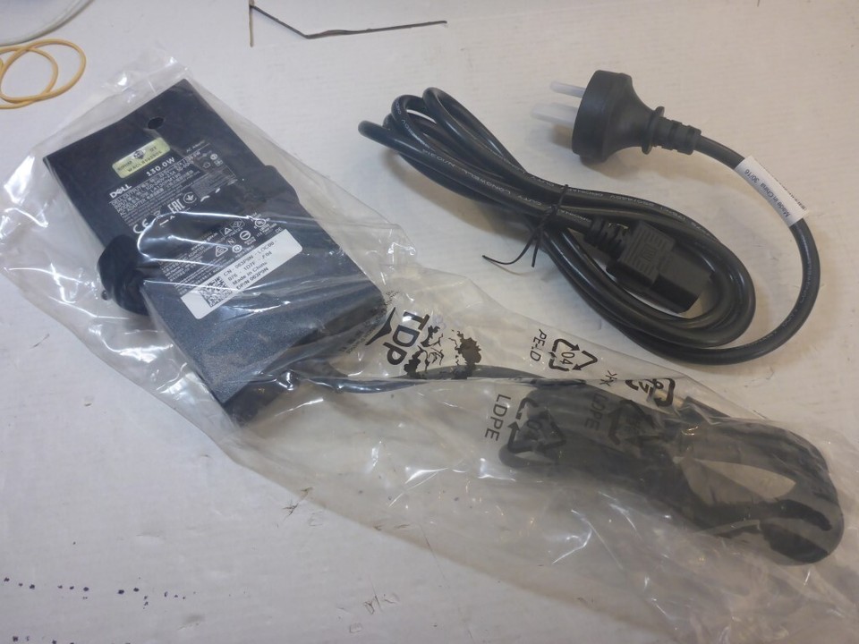 NEW IN BAG GENUINE DELL 130W 19.5V LA130PM190 POWER PSU 7.4mm tip DP/N ...