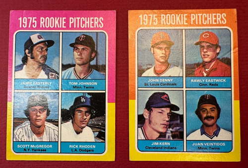 1975 Topps #615 & 621 Rookie Pitchers high number baseball cards ...