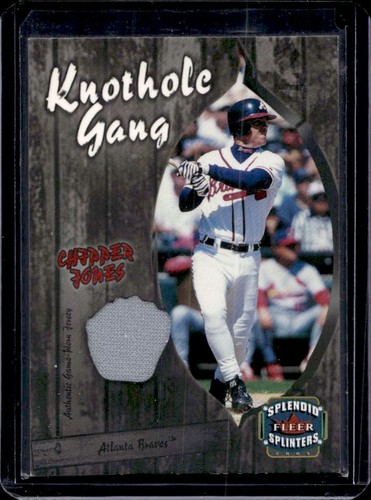2003 Fleer Splendid Splinters Chipper Jones Knothole Gang Game Jersey # ...