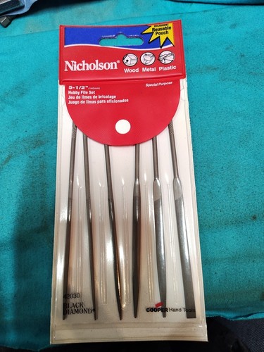 Nicholson 5-1/2" Hobby Needle File Set 42030 Black Diamond Swiss Made ...