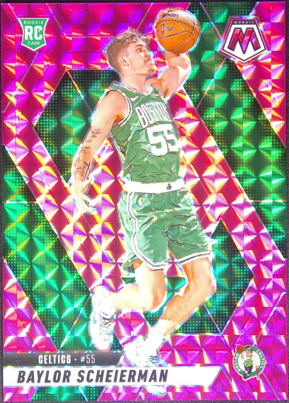 2024-25 Panini Mosaic - Rookies Baylor Scheierman #245 Pink Mosaic ...