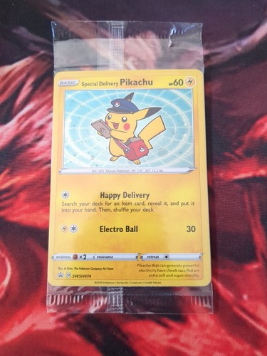Pokemon TCG-Special Delivery Pikachu- Pokémon Center Promo Card-Sealed ...