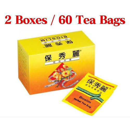 2X Bioslim Tea Bio Slim Herbal Detox Tea Bags (30/box) -Mild Digestion ...