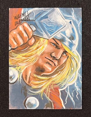2013 Marvel Retro THOR Wayne Beeman Sketch Card Variant Art Insert ...