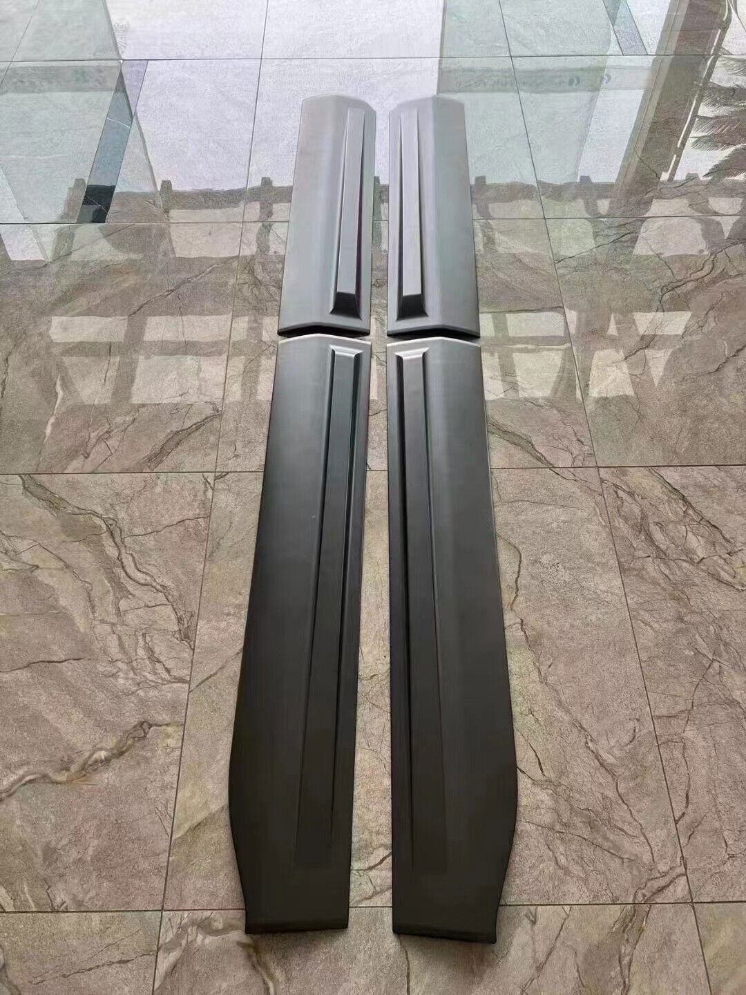 4PCS Outer Rocker Panel fits for Ford F150 2022-2024 Matte Black ABS ...