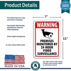 WARNING SIGNS 24 HOUR VIDEO SURVEILLANCE SECURITY SIGN - CCTV CAMERA ...