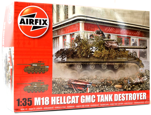 Airfix M18 Hellcat GMC Tank Destroyer 1:35 Scale Plastic Model Tank Kit ...