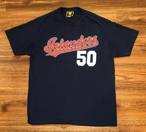 FITTED HAWAII ISLANDERS 50 T Shirt Blue Hawaiian Size Large L Mens | eBay