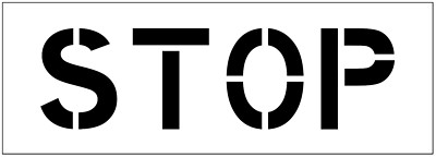 12" STOP Pro Parking Lot Stencil Line Striping Heavy Duty 1/8" LDPE ...