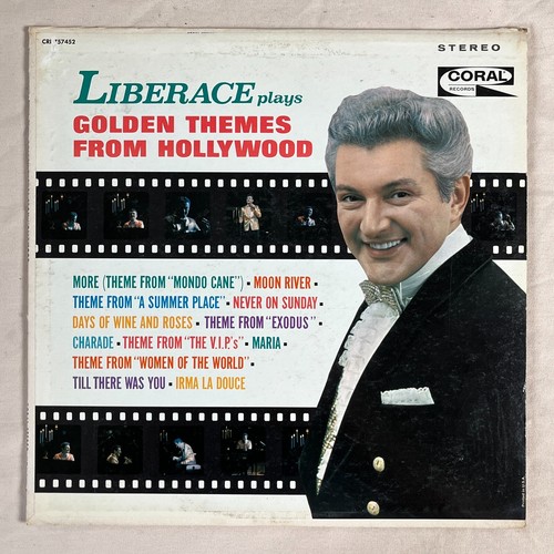 LIBERACE Plays Golden Themes From Hollywood 1964 Vinyl LP Coral CRL ...