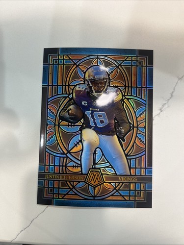 Justin Jefferson - 2025 Panini Mosaic Oversized Jumbo Stained Glass #16 ...